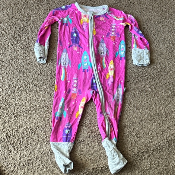 Little Sleepies | One Pieces | Little Sleepies Pink Rocket Print Kids ...
